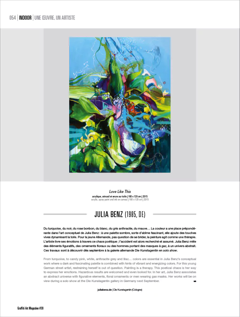 Graffiti Art Magazine #30 - Julia Benz - Artist